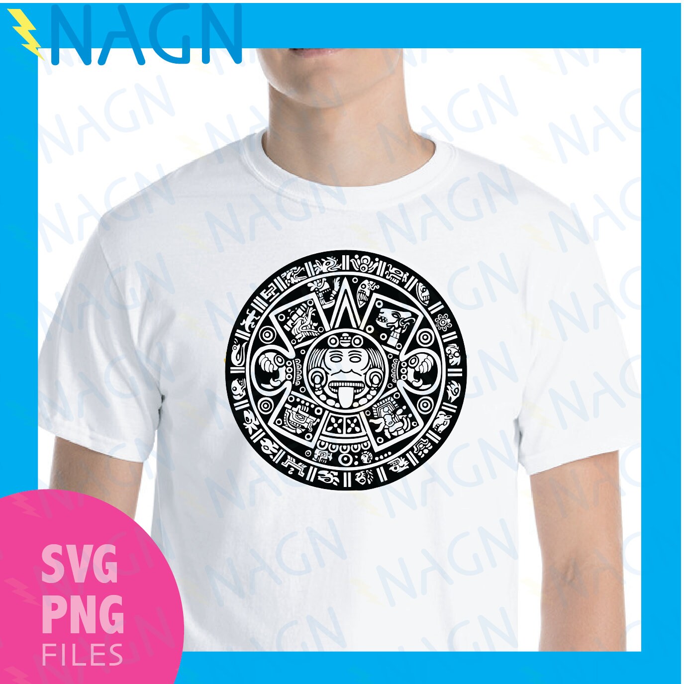 Aztec Calendar Svg Png Files - Etsy
