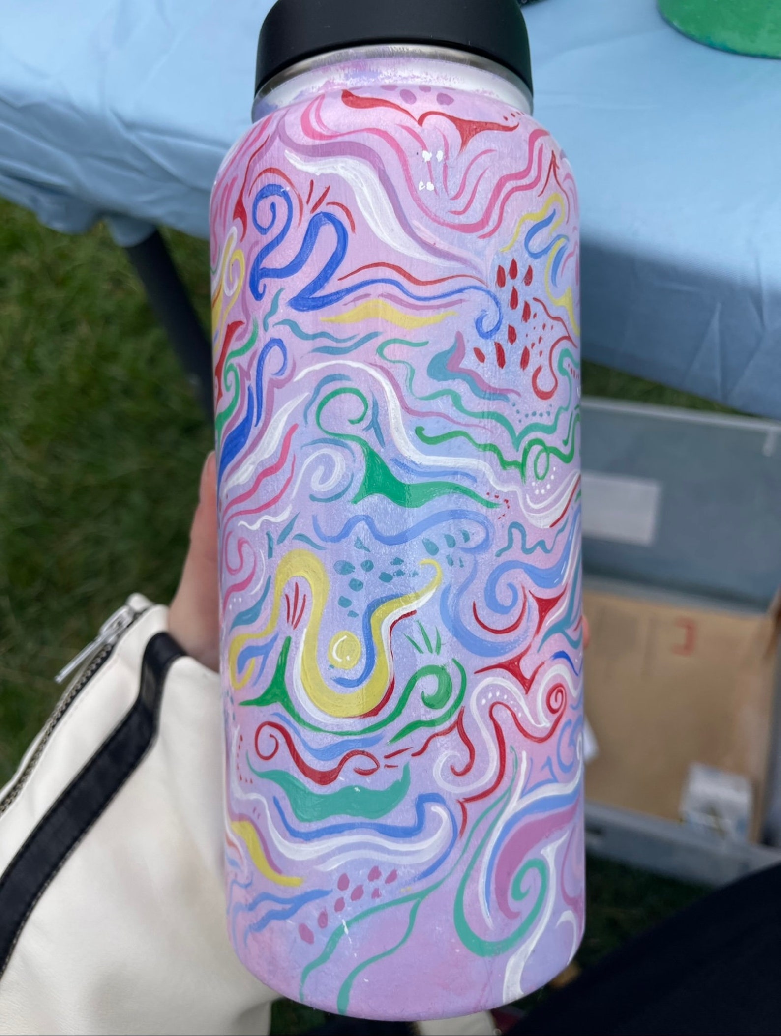 Abstract Painted Water Bottle - Etsy