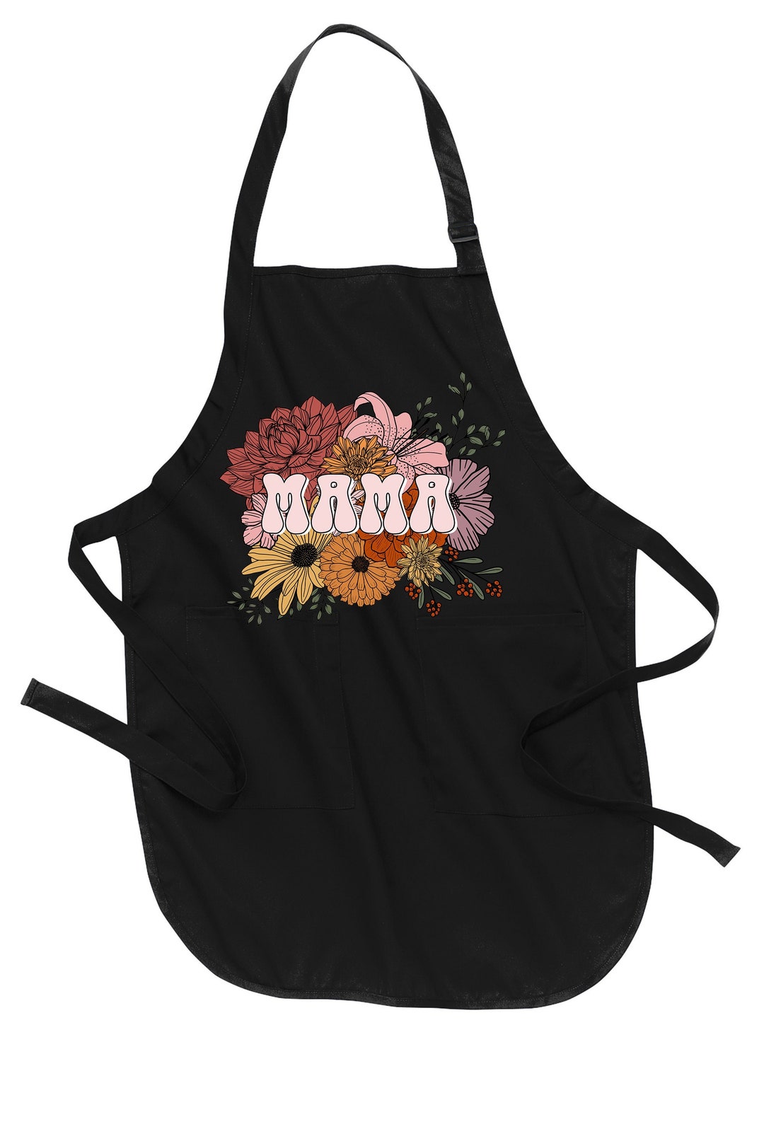 Floral Mama Apron, Mom Apron, Retro Apron for Women, Mother's Day Apron ...