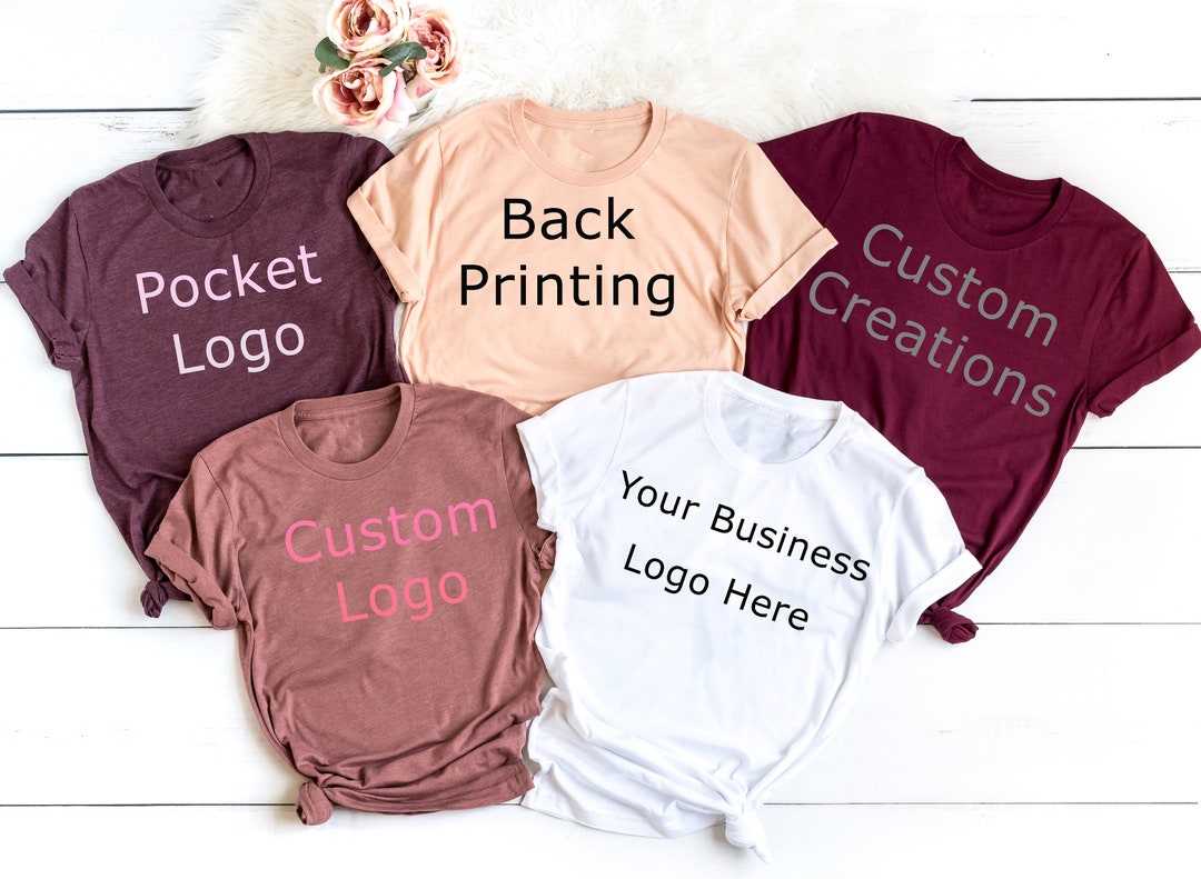 Custom Logo Printing Tees, Colored Digital Logo, Your Business Logo ...