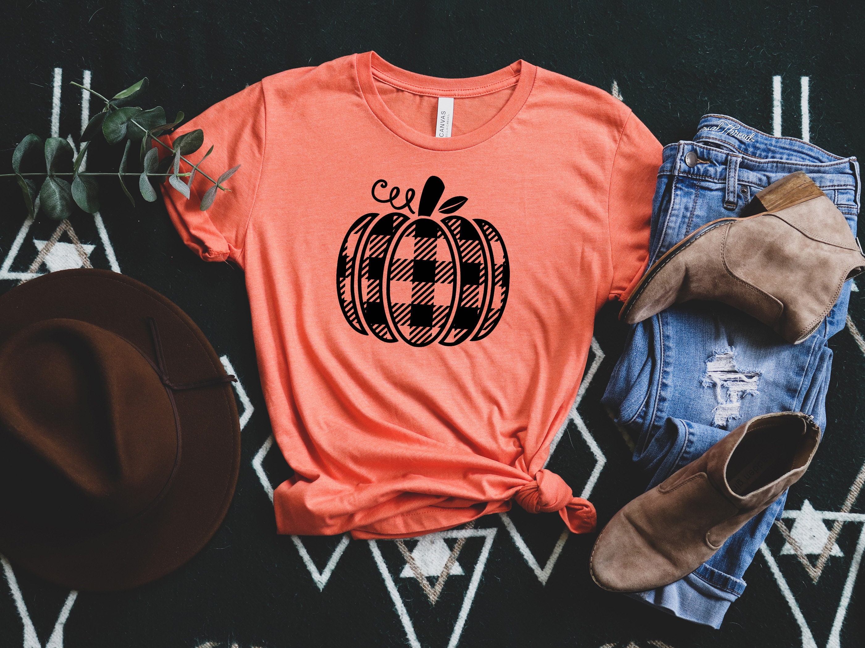Fall Pumpkin Shirt Plaid Pumpkin Shirts Fall Shirts Shirt | Etsy