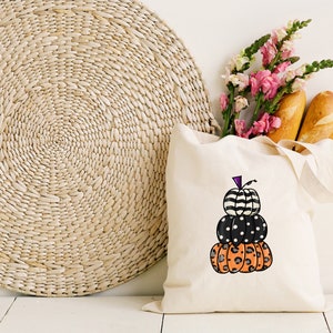 Cute Stacked Pumpkin Tote Bag Pumpkin Tote Bag Fall Tote - Etsy