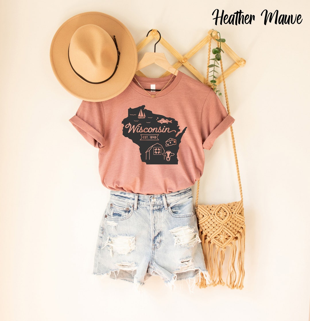 Retro Wisconsin Shirt, Wisconsin State Shirt, Wisconsin Travel Shirt ...