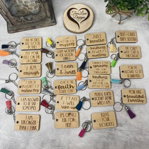 Motivational Positive Sayings Keychains, Inspirational Uplifting ...