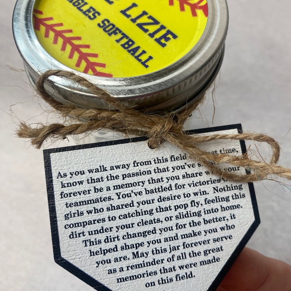 Softball Dirt Jar - Etsy