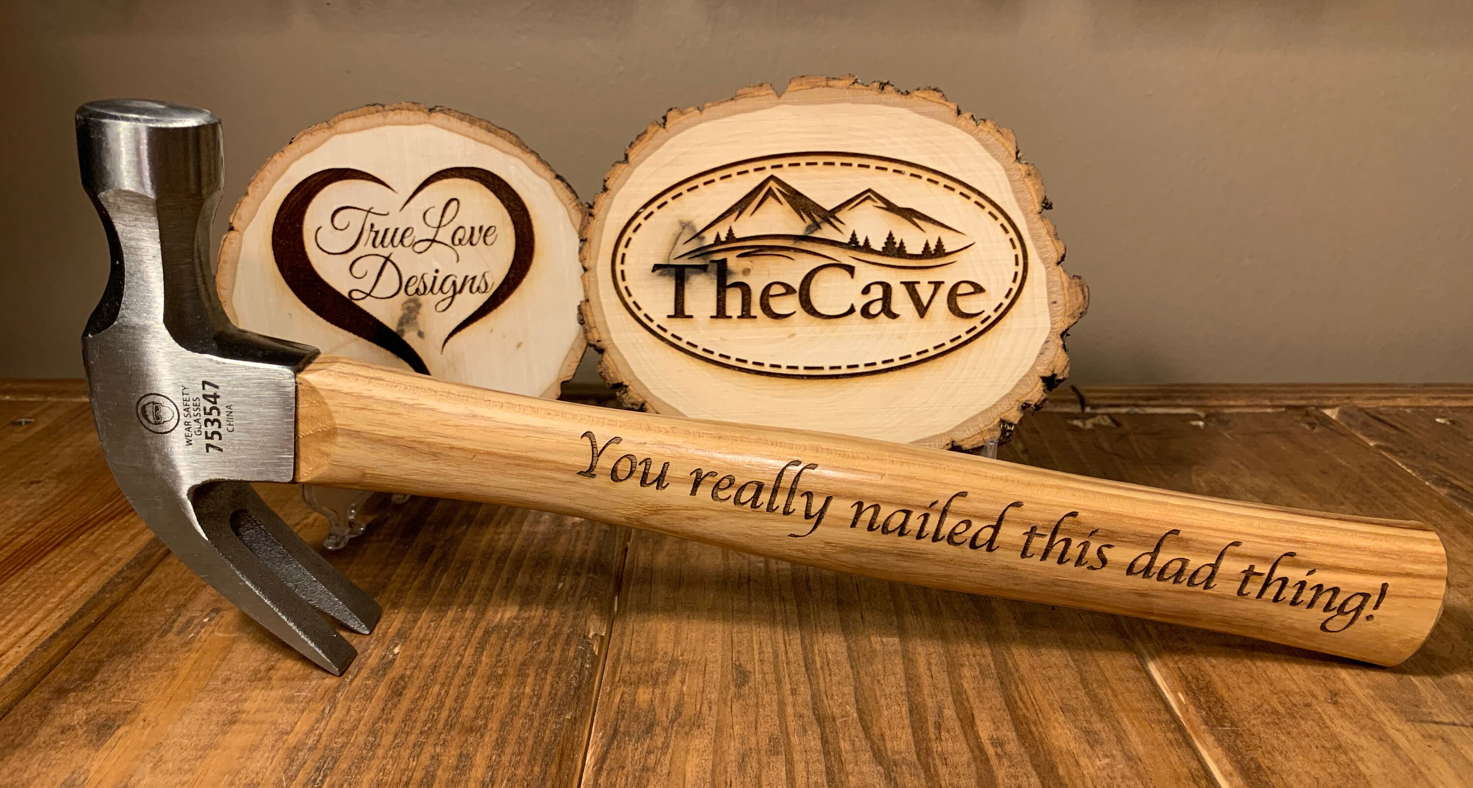Customized Wooden Hammer, 16 Oz, Personalized, Father's Day; Birthday ...