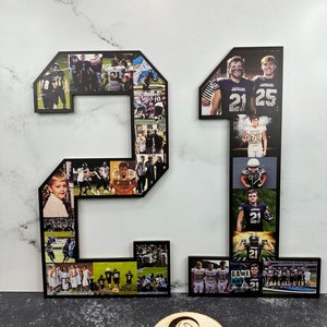 Senior Numbers, Number Collage, Senior Night Sport Number Photo Collage ...