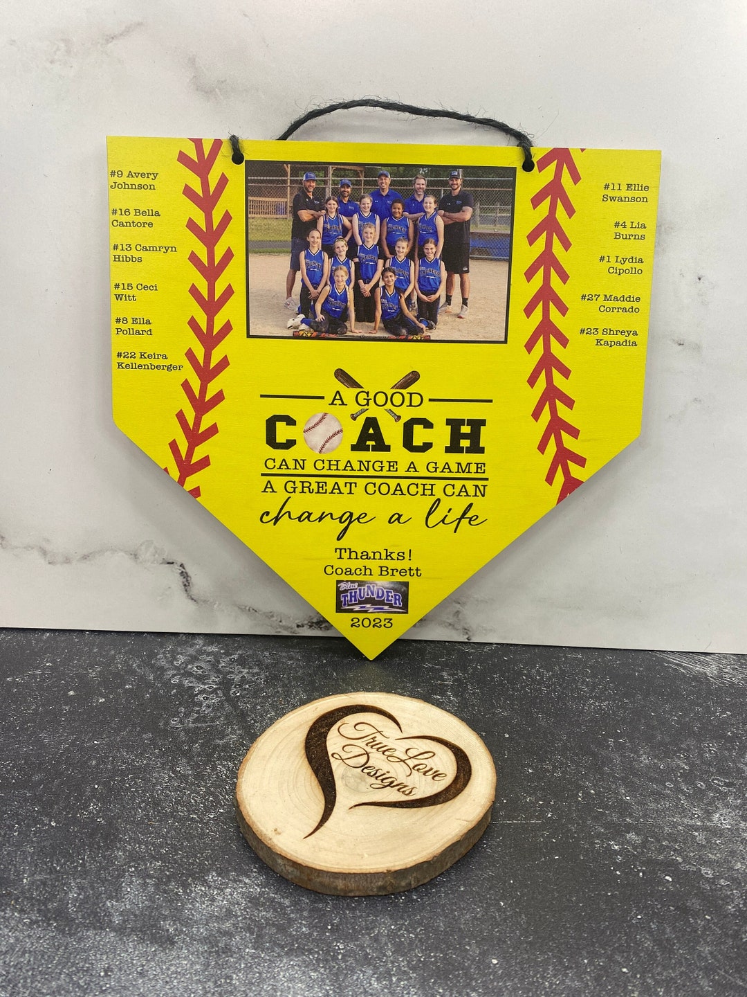 Personalized Softball Coach Gift, End of Season Manager Gift, Team Gift ...