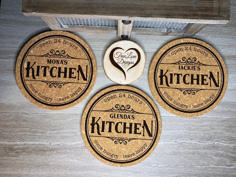 Nana's Kitchen, Trivet, Cork, Custom Engraved, Personalized ...