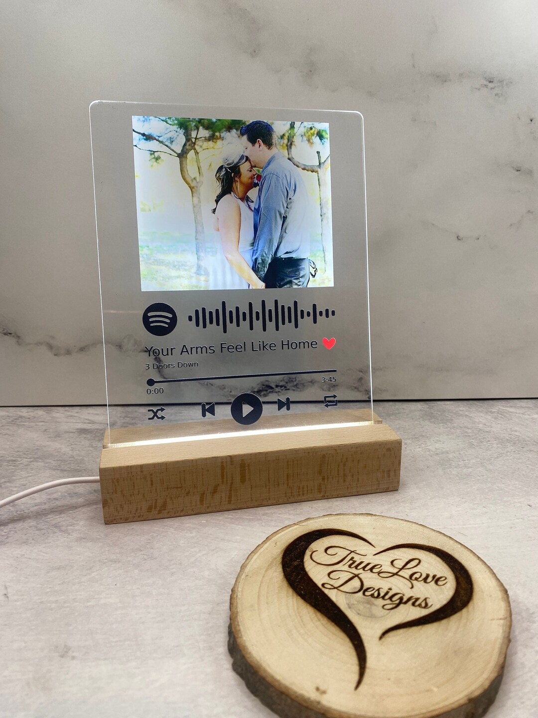 Personalized LED Lamp Music Plaque Playlist Streaming, Picture Frame ...