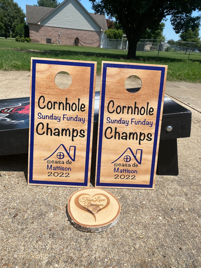 Cornhole Board Trophies Cornhole Tournament Trophies - Etsy