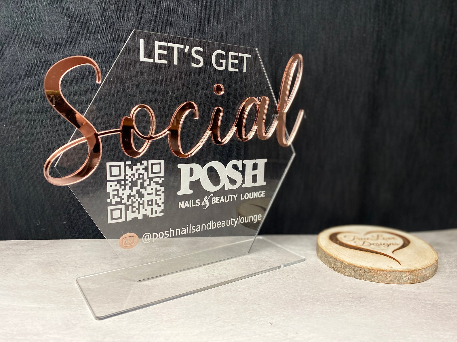 Printed Social Media Acrylic Sign, Boutique Sign, Small Business Sign ...