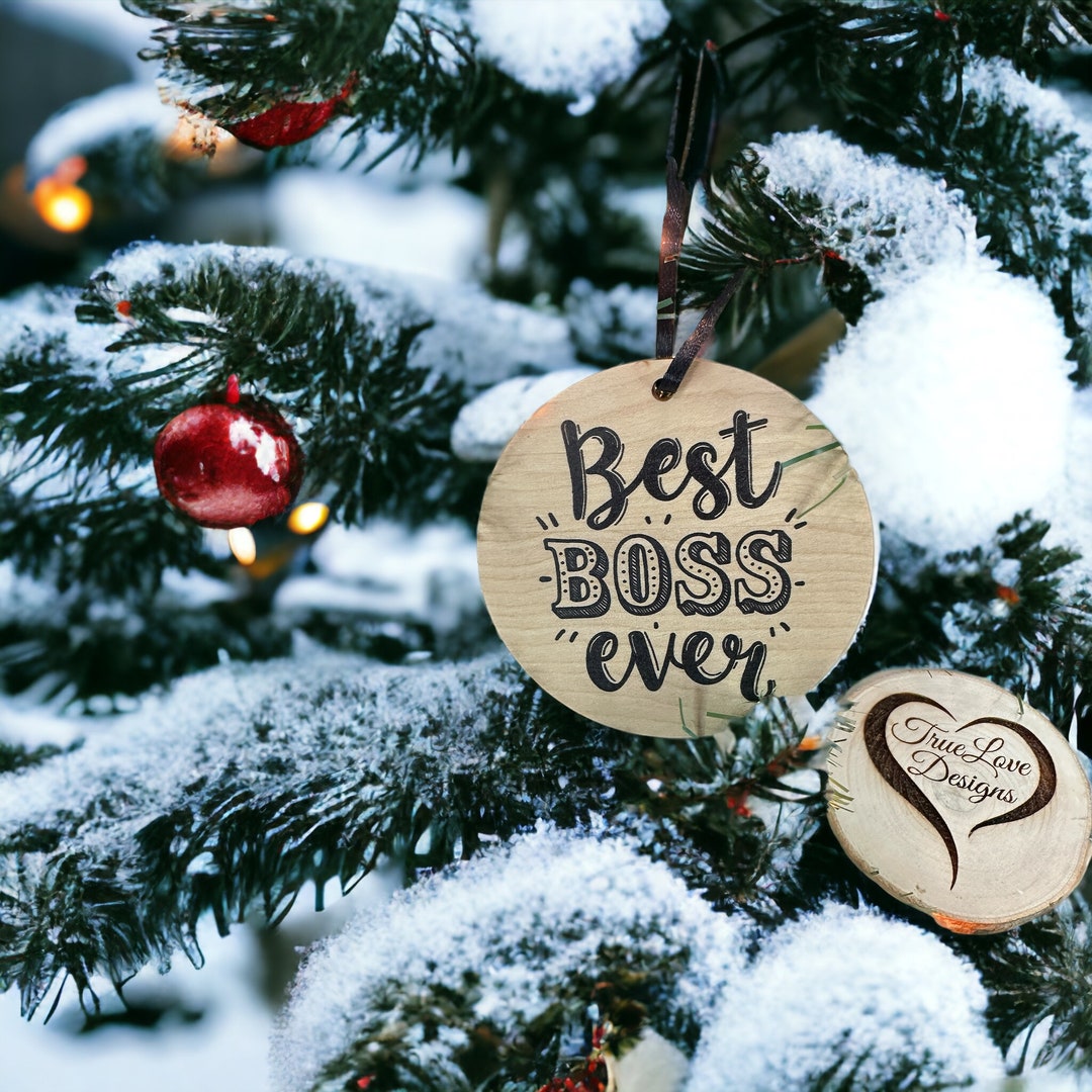 Best Boss Ever Ornament, Boss Christmas Ornament, Christmas Ornament ...