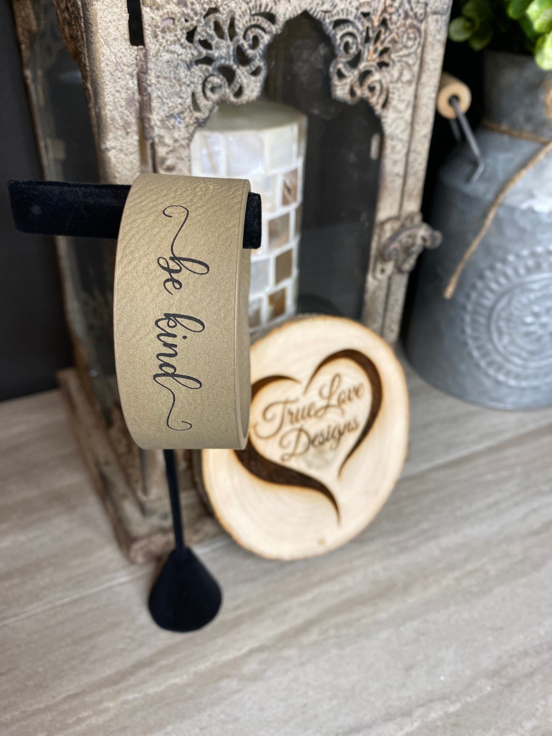 Custom Laser Engraved Leatherette Cuff Bracelet, 9 1/2 X 1 ...