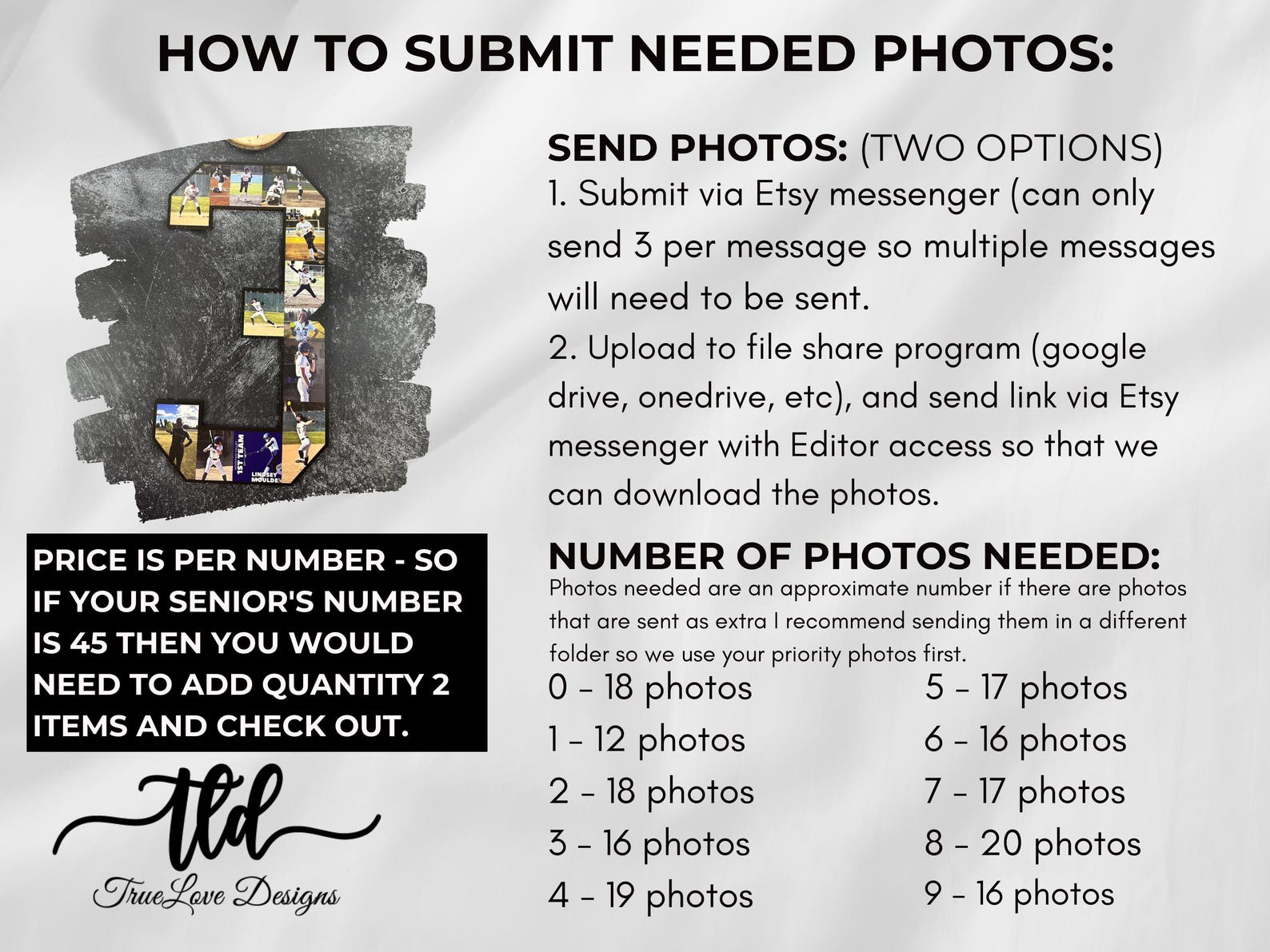 Senior Numbers, Number Collage, Senior Night Sport Number Photo Collage ...