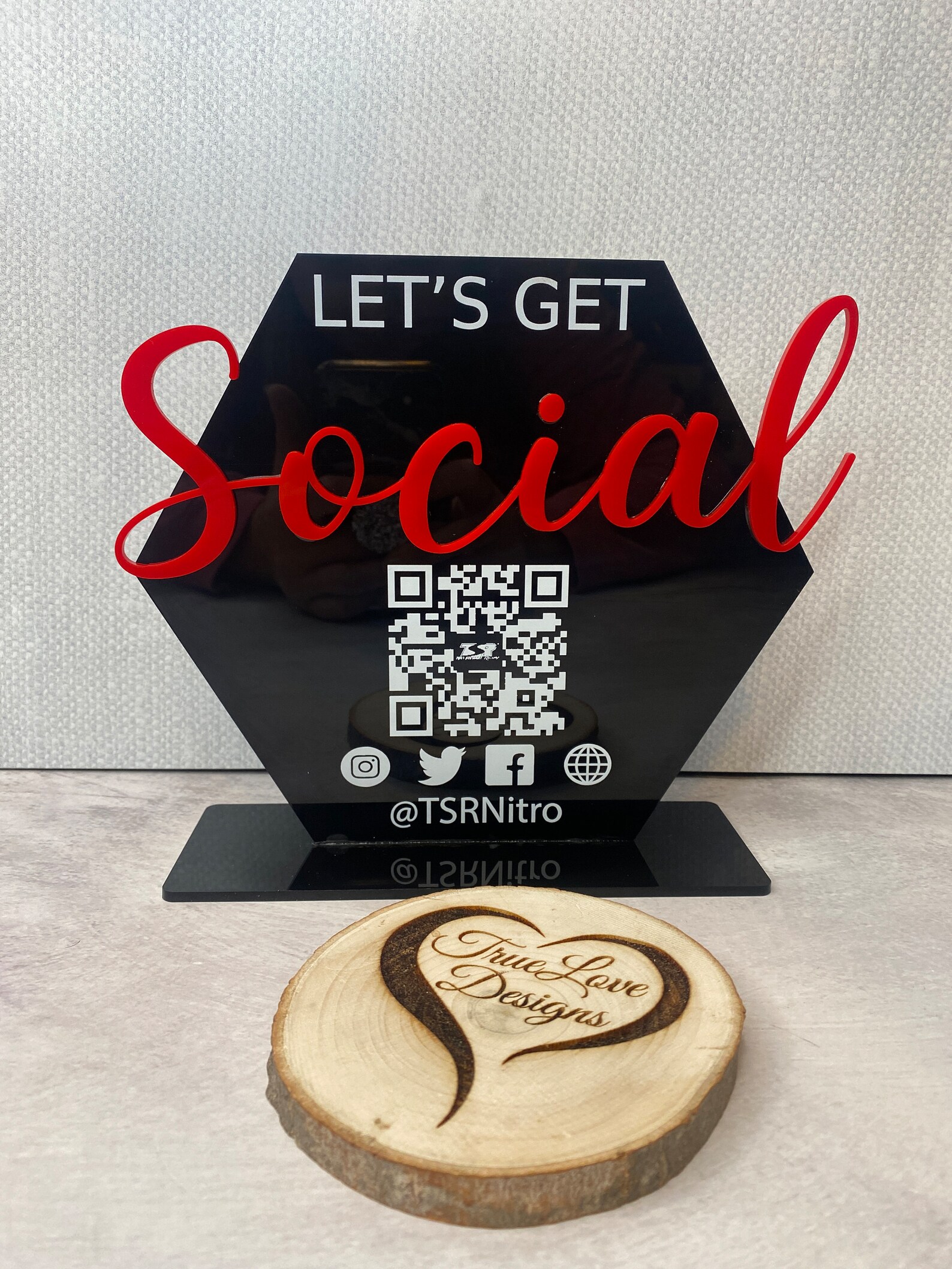 Printed Social Media Acrylic Sign, Boutique Sign, Small Business Sign ...