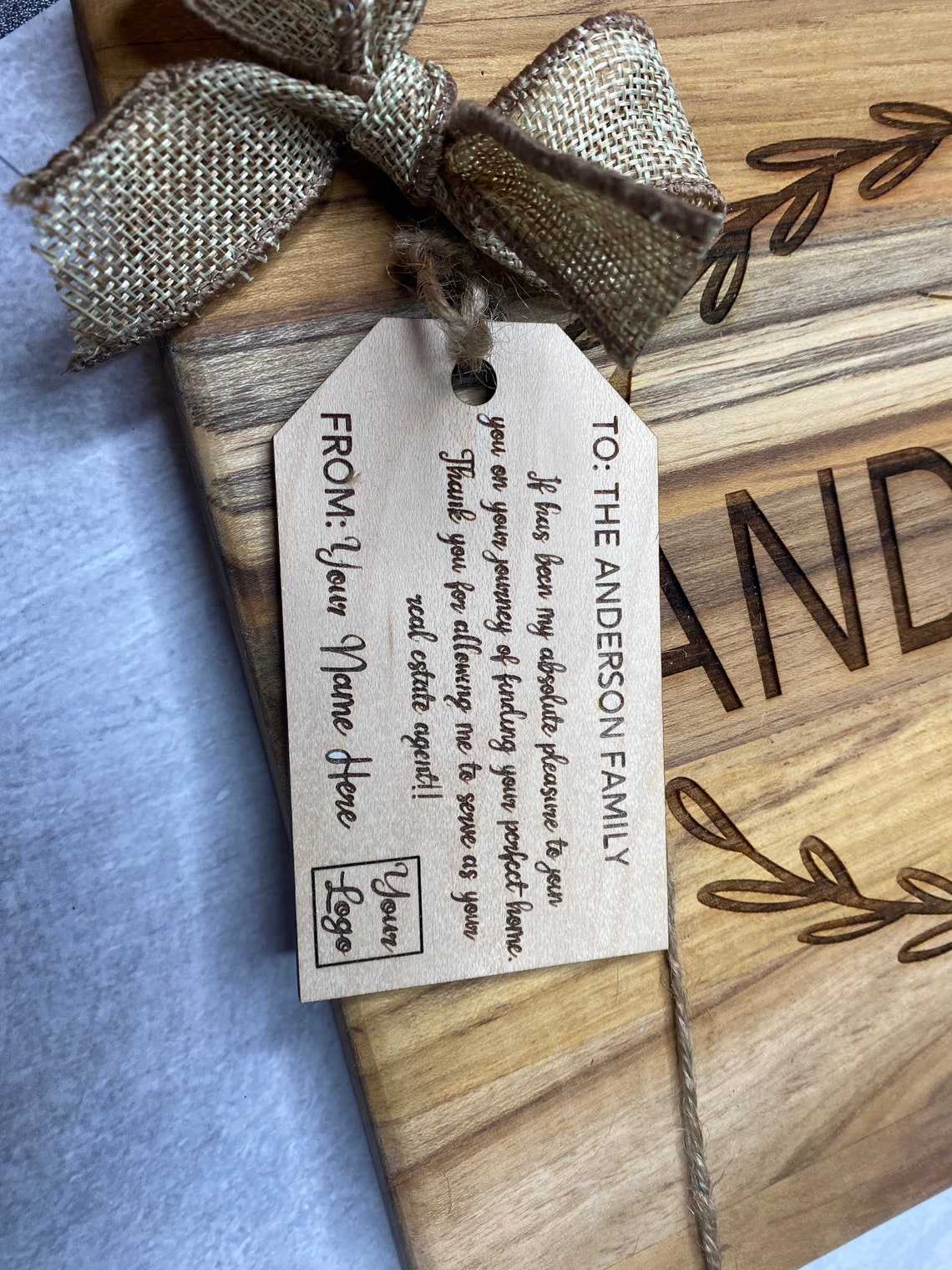 Personalized Welcome Home Gift Tag Real Estate Logo Tag - Etsy