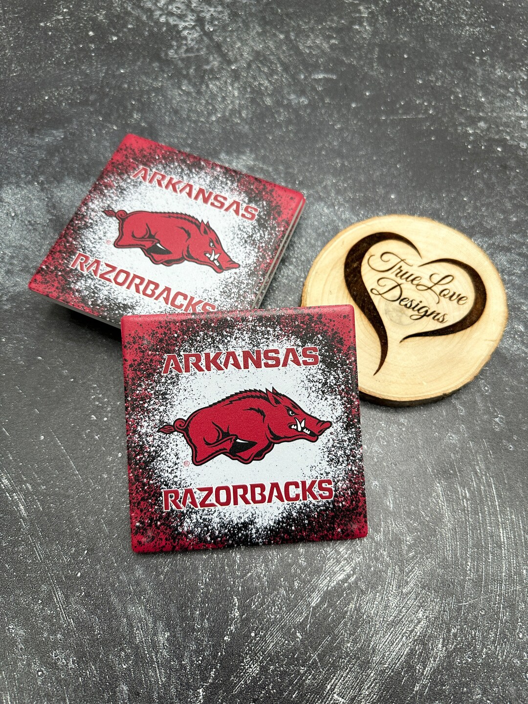 Arkansas Razorback Ceramic Coaster, Razorback Fan, College Football ...