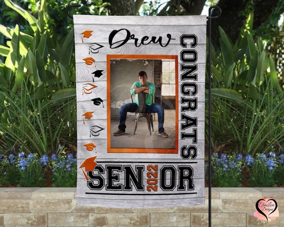 Digital Design Graduation Photo Garden Flag Sublimation - Etsy