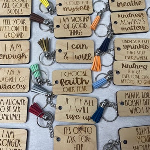 Motivational Positive Sayings Keychains, Inspirational Uplifting ...