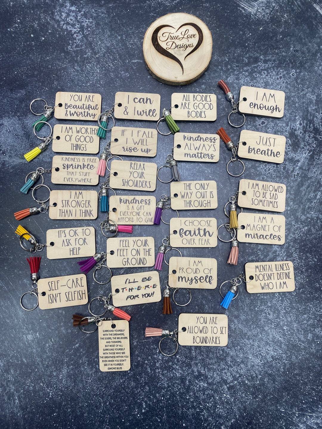 Motivational Positive Sayings Keychains, Inspirational Uplifting ...