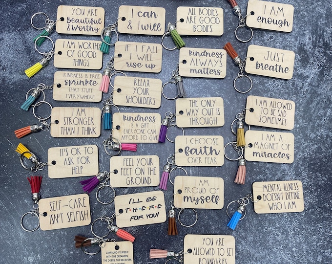 Positive Keychain, Motivational Keyring, You Got This Keychain ...