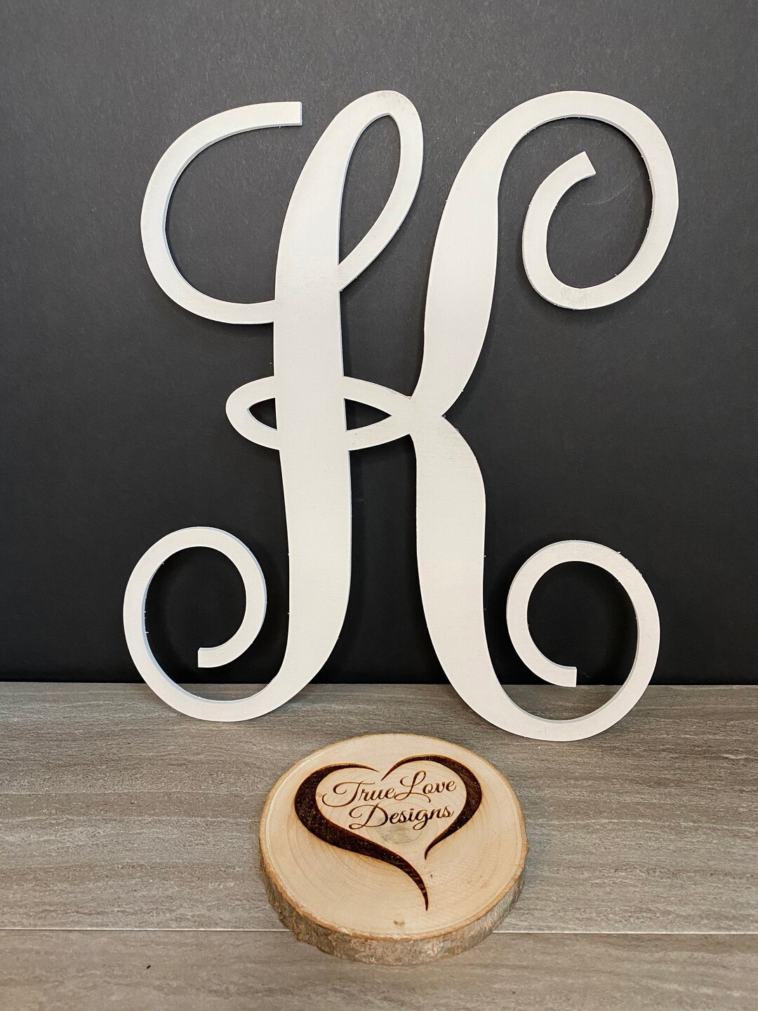 Wooden Monogram Single Letter, Custom Monogram Letter Sign, Font ...