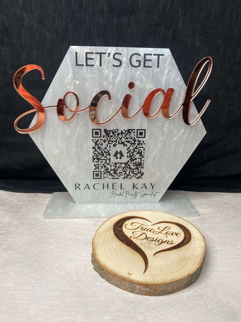Printed Social Media Acrylic Sign Boutique Sign Small - Etsy