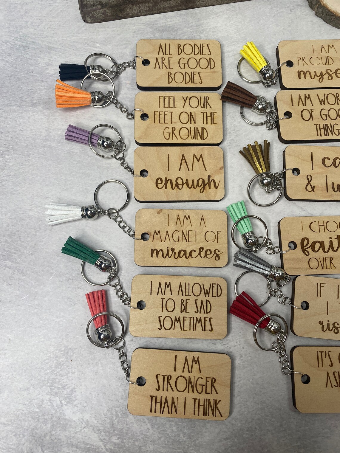 Motivational Positive Sayings Keychains, Inspirational Uplifting ...
