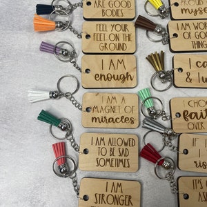 Motivational Positive Sayings Keychains, Inspirational Uplifting ...