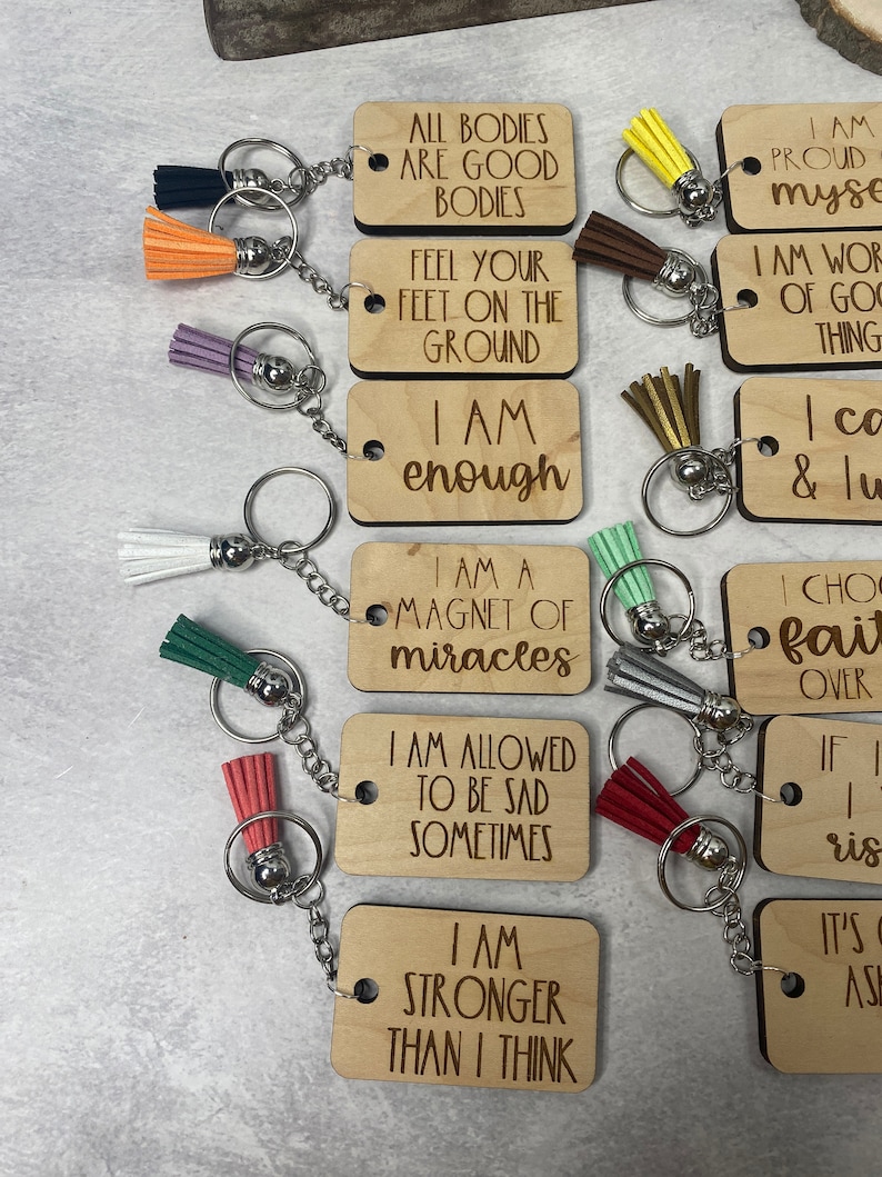 Motivational Positive Sayings Keychains, Inspirational Uplifting ...