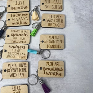 Motivational Positive Sayings Keychains, Inspirational Uplifting ...