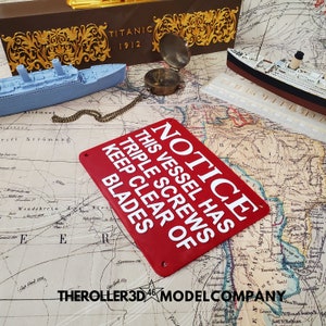 Titanic Triple Screw Warning Plaque Replica 5" X 7" - Etsy