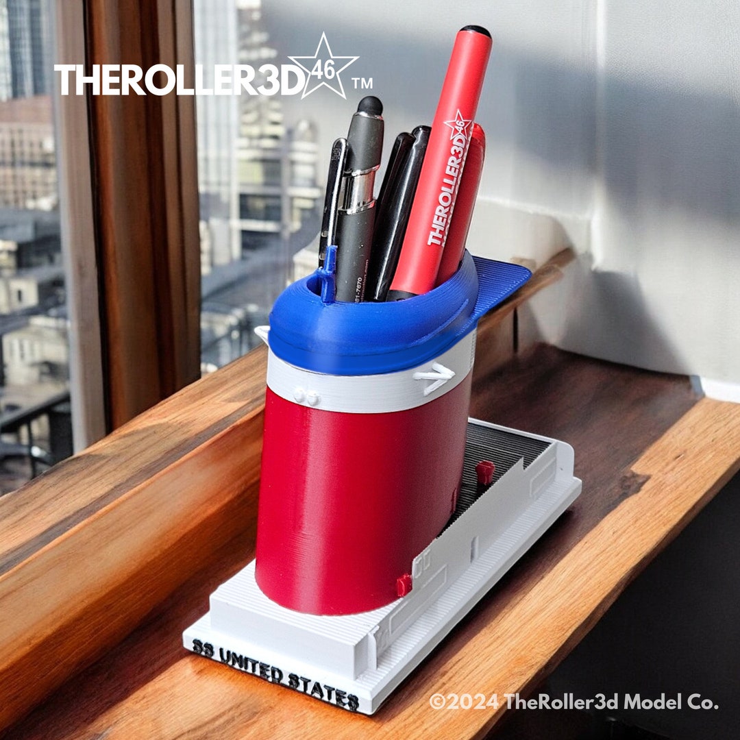 SS UNITED STATES Funnel Pen Holder by Theroller3d, Desk or Table ...