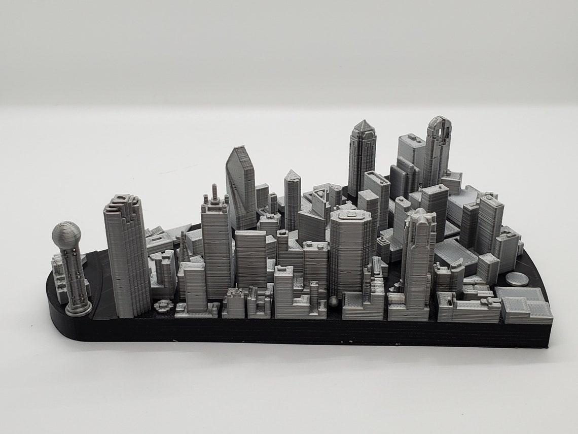 Dallas Texas Skyline 3d Print - Etsy