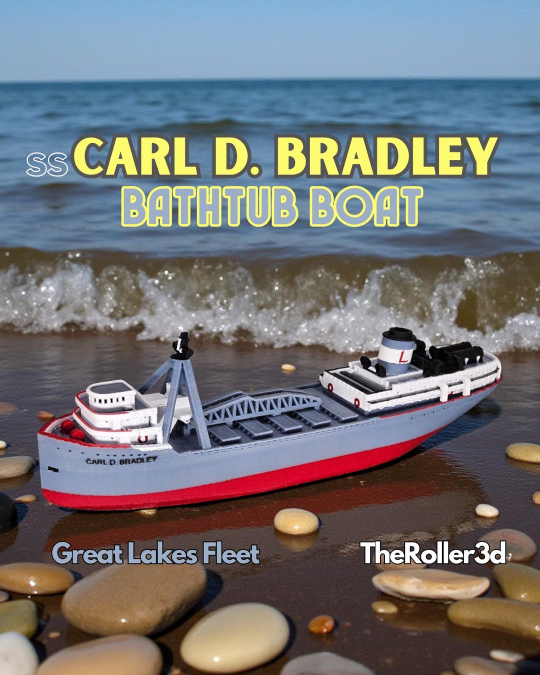 Carl D. Bradley Bathtub Boat, Floating Freighter Model - Etsy