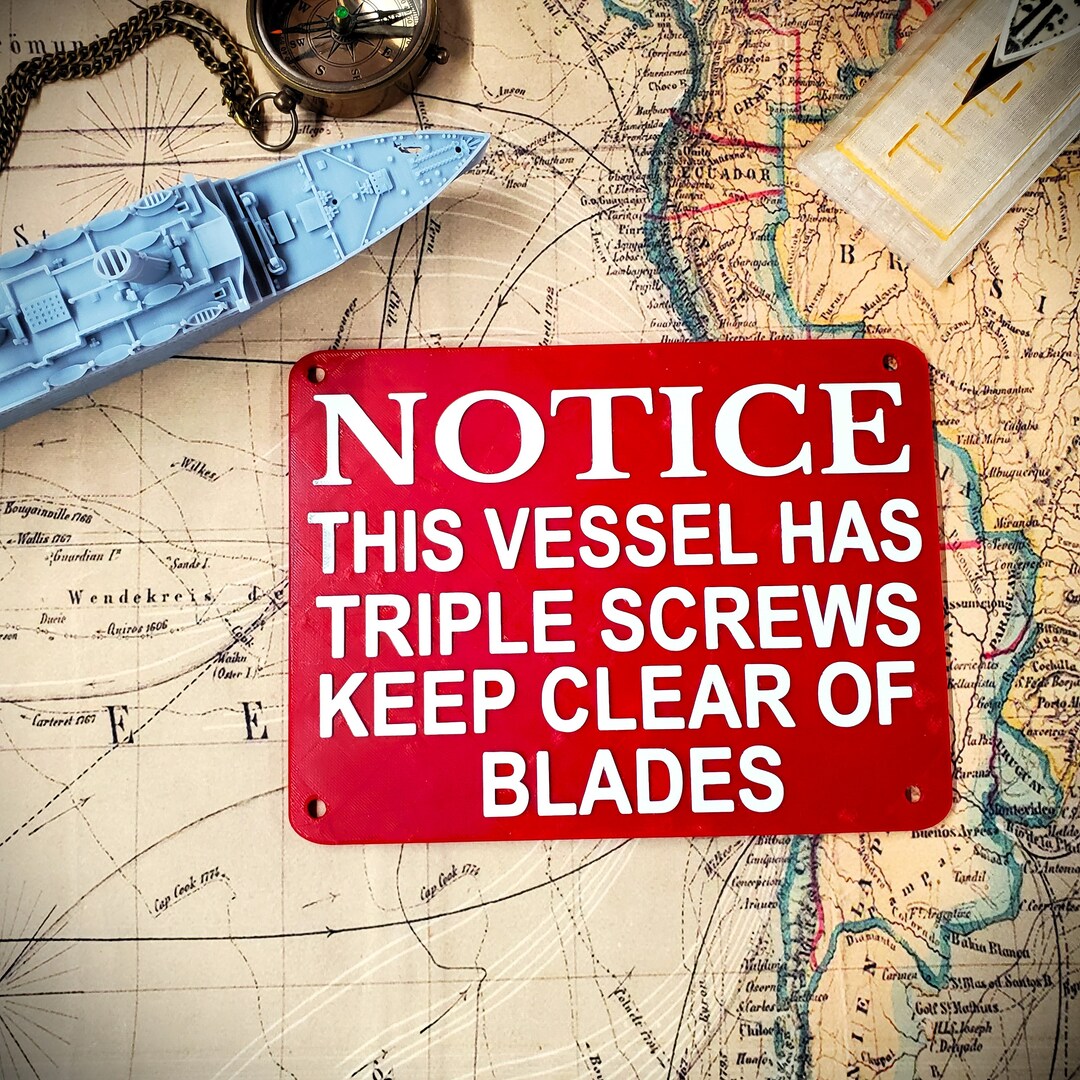 Titanic Triple Screw Warning Plaque Replica 5" X 7" - Etsy