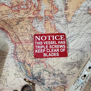 Titanic Triple Screw Warning Plaque Replica 5" X 7" - Etsy