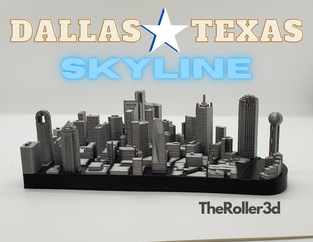Dallas Texas Skyline 3d Print - Etsy