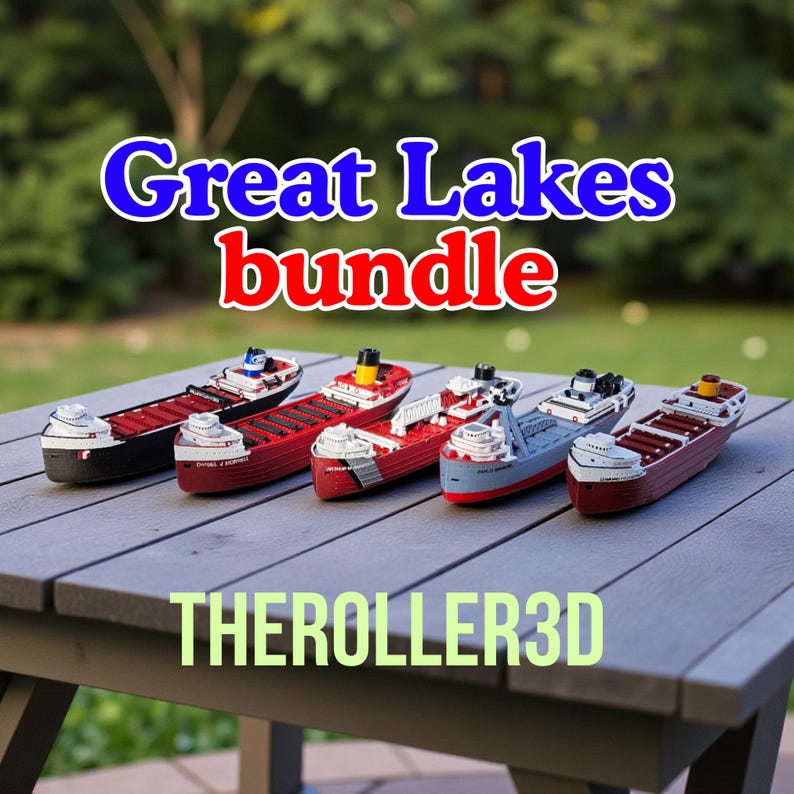Great Lakes Freighter Ship Model 5-pack, Bath & Pool Toy Bundle - Etsy