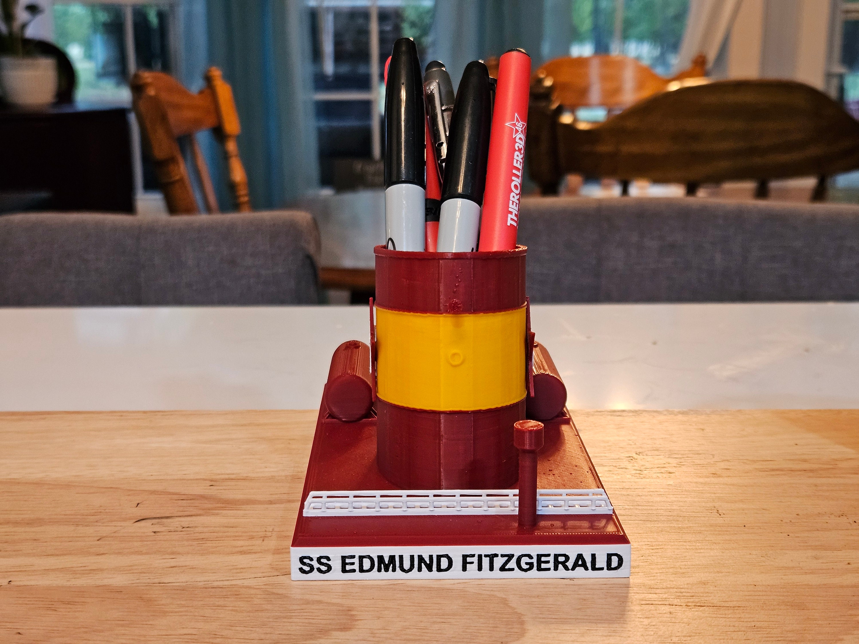 SS EDMUND FITZGERALD Funnel Pen Pot by Theroller3d, Desk or Table ...