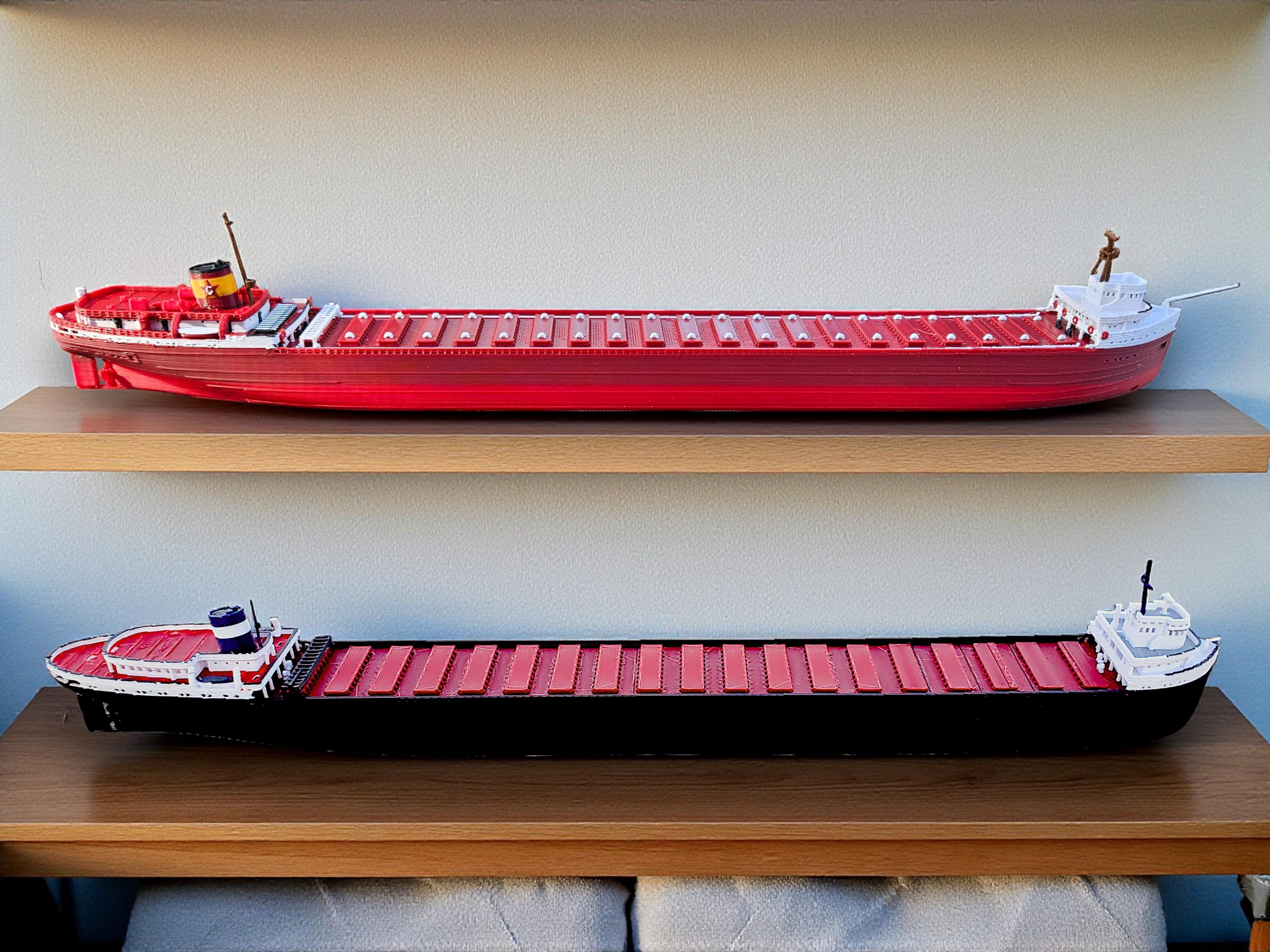Great Lakes Freighter Model Ship 2-pack – Edmund Fitzgerald & William ...