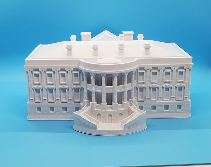 MINIATURE WHITE HOUSE Building Figures Figurine Diorama Terrarium ...