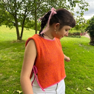 Summer Smock Top Knitting Pattern - Vest Knitting, Beginner Pattern ...