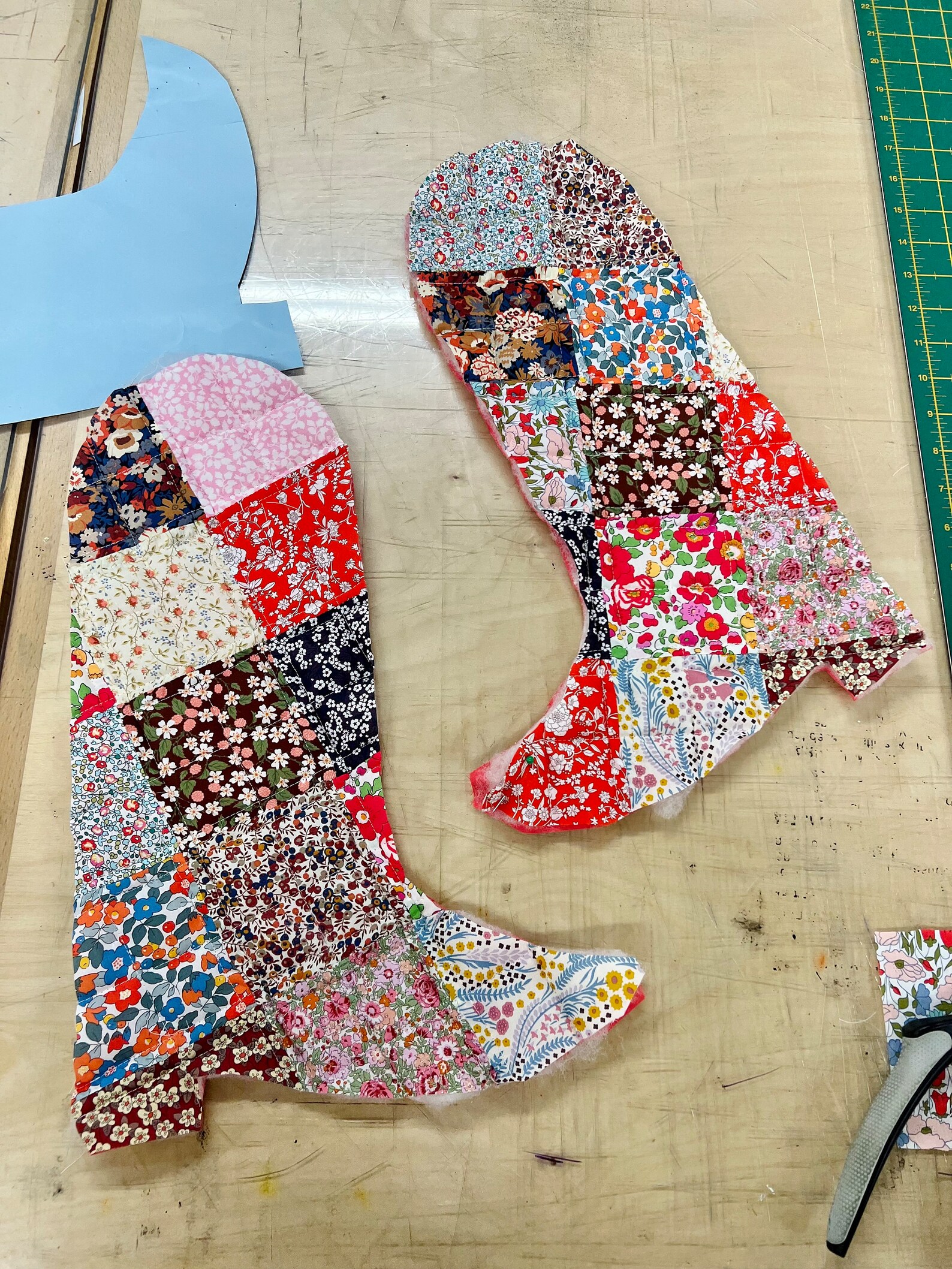 Quilted Cowgirl Boot Stocking Sewing Pattern | Beginner Friendly ...