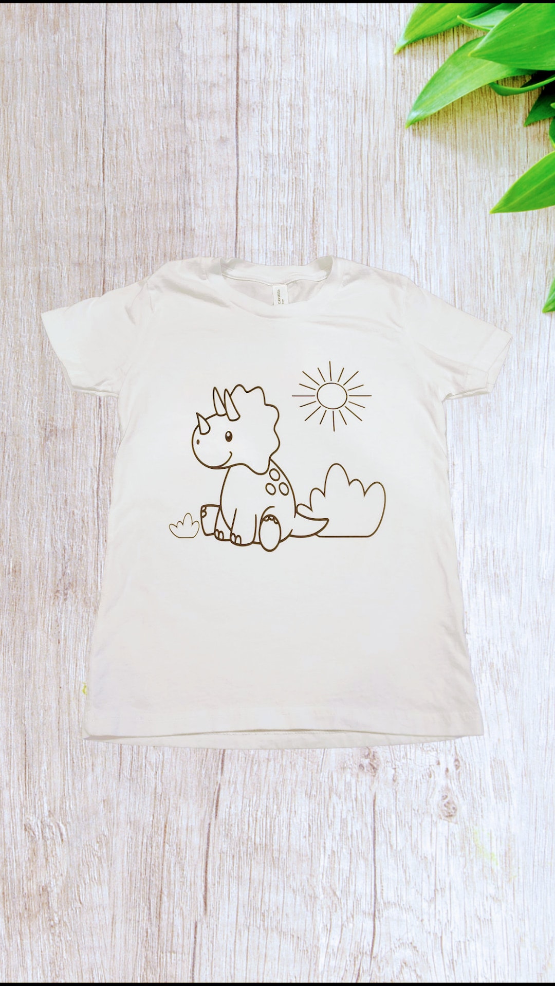 Coloring Page T-shirt I Triceratops Dinosaur. Wash and Color Again! - Etsy
