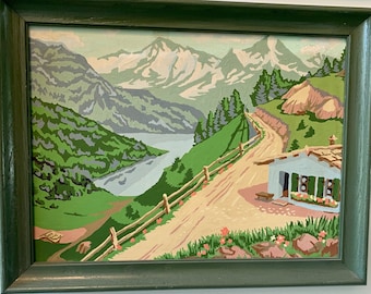 Paint by Number Mountain Scene - Etsy