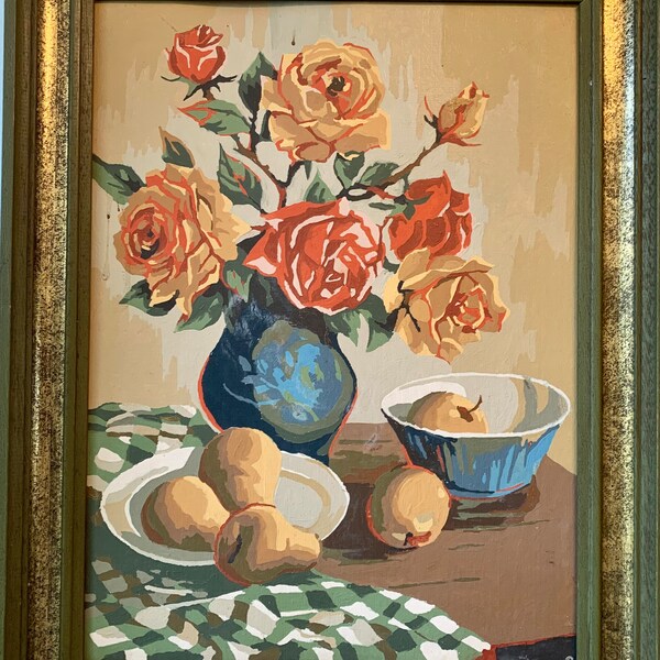 Vintage Floral Paint by Numbers - Etsy