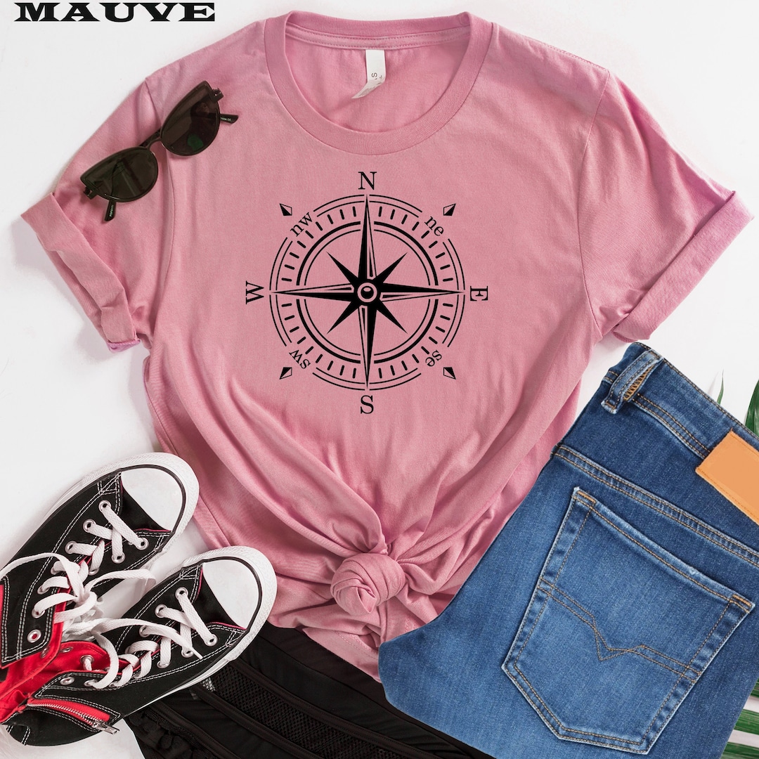 Compass Graphic T-shirt: Camping Hiking Adventure Shirt - Etsy