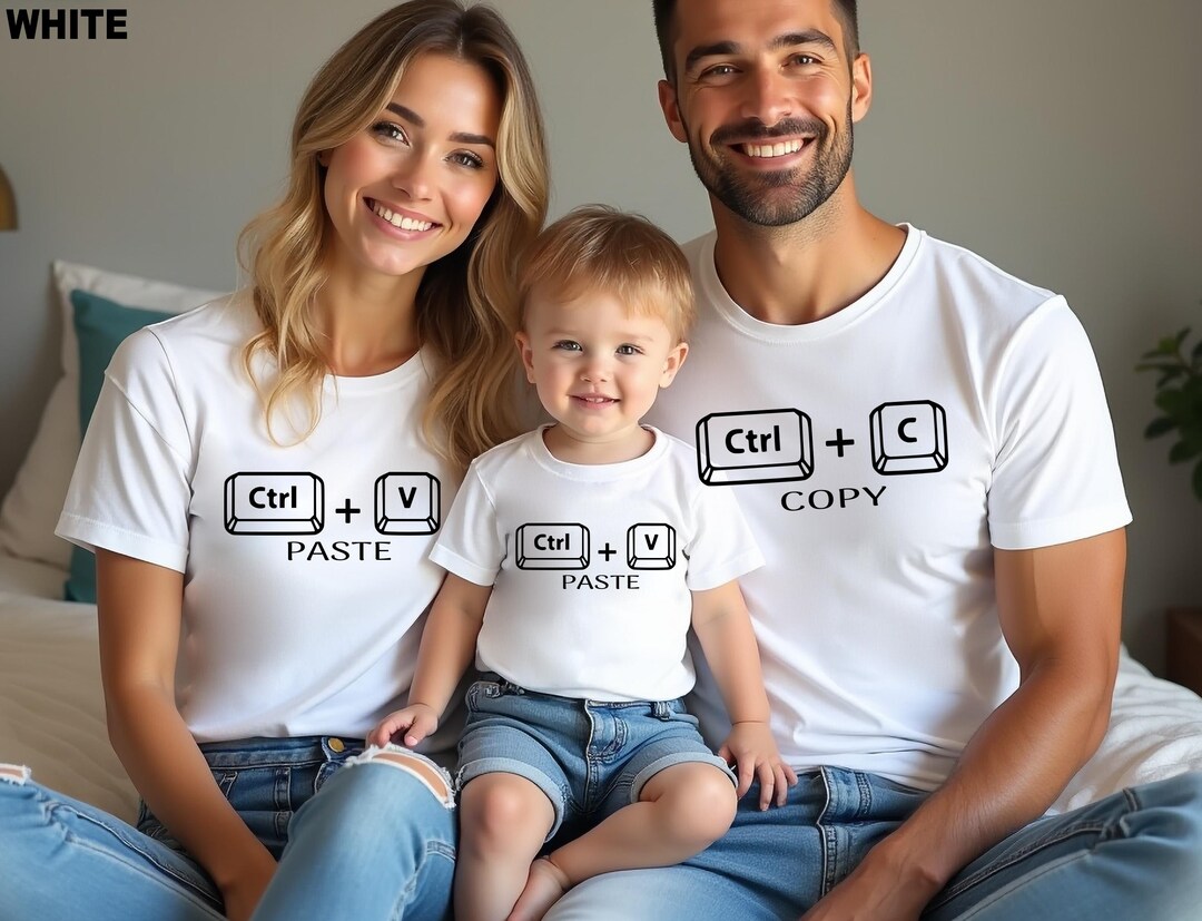 Copy Paste Matching Shirts: Dad, Mom & Kids - Ctrl+c Ctrl+v - Etsy